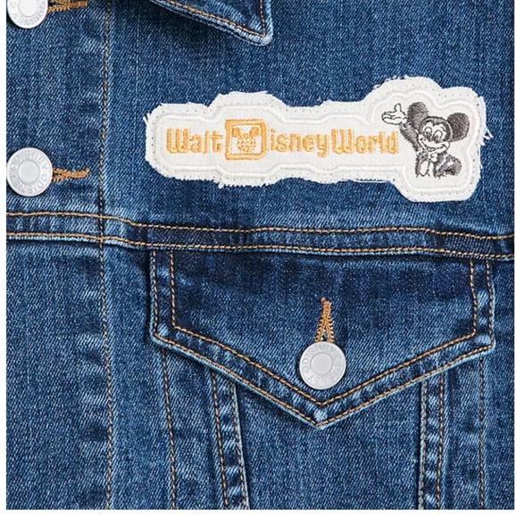 Disney | Jackets & Coats | Mickey Mouse Denim Jacket For Adults Walt ...